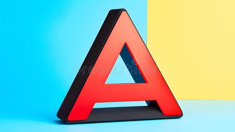 Bold Red Letter a with Colorful Backdrop Stock Illustration ...