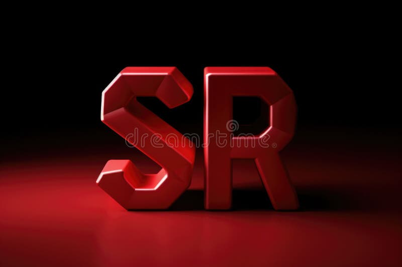 Bold Red Letters Contrast with Dark Background. Suitable for Graphic ...
