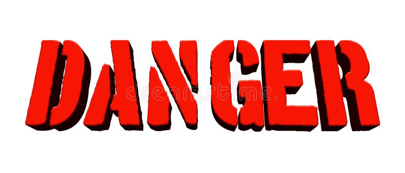 Danger 3d Style Text Banner Illustration Stock Illustration ...