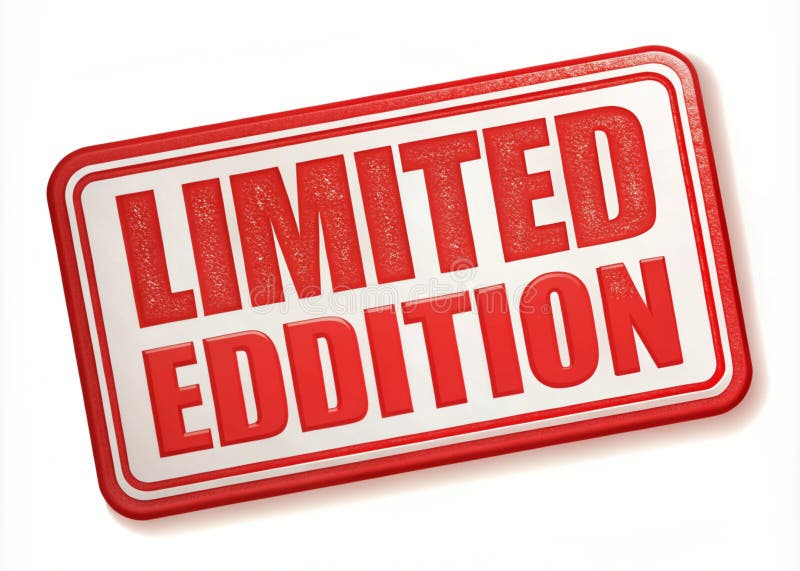 Bold Red Limited Edition Sign on a White Background Emphasizing ...