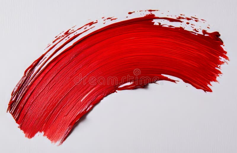 A Bold Red Paint Smear on a Plain White Background Characterizes this ...