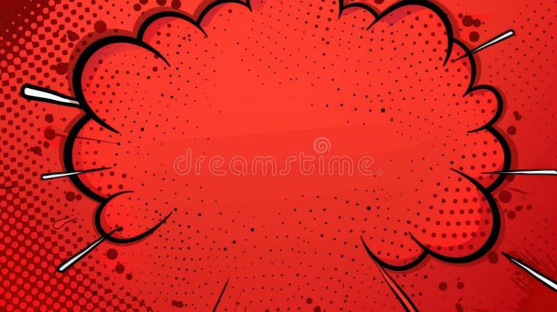 Bold Red Pop Art Backdrop Features Vintage Halftone Dots, Perfect for ...