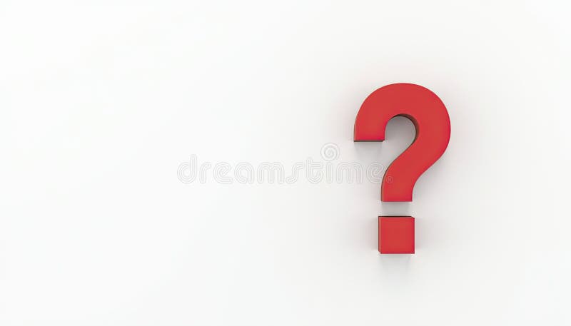 A Bold Red Question Mark Against a Plain White Background, Symbolizing ...