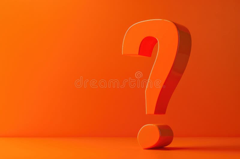 Bold Red Question Mark on Vibrant Orange Background. Suitable for ...