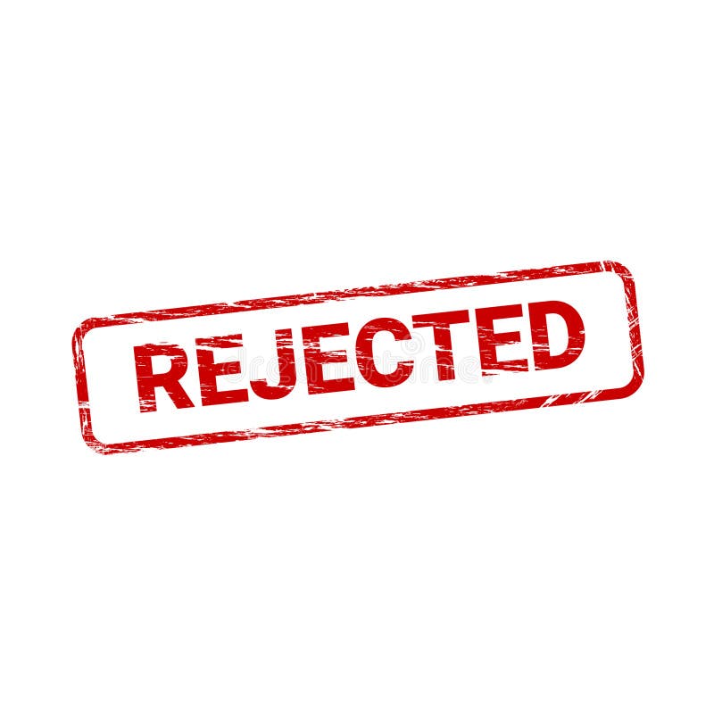 Bold Red REJECTED Stamp Design with a Distressed Texture Stock Vector ...