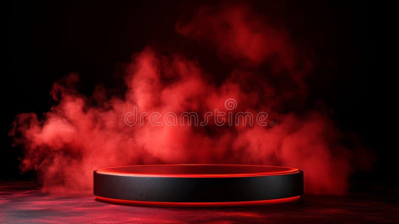 Bold Red Rough Spotlight Stage Setup, WWE-Inspired Edged Background ...