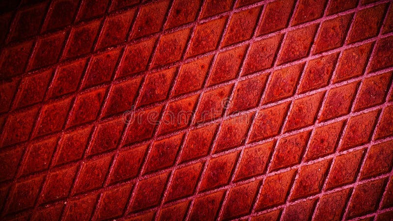 Bold Red and Rust-colored Metal Grid Texture with a Grainy Finish ...