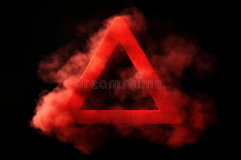 Industrial Factory Emitting Carbon Dioxide with a Red Warning Sign ...