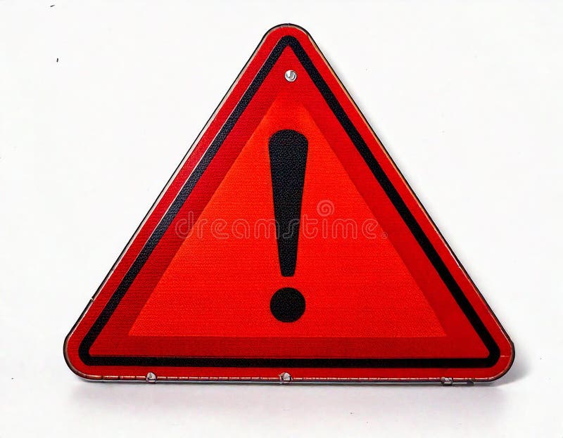 A Bold Red Warning Sign with an Exclamation Mark, Symbolizing Caution ...