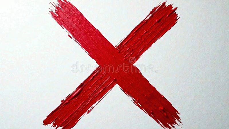 Bold Red X on White Background a Striking Visual Representation of ...