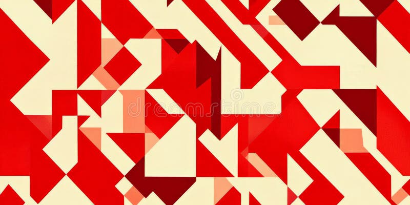 A Bold Red and White Geometric Design with Sharp Triangles and ...