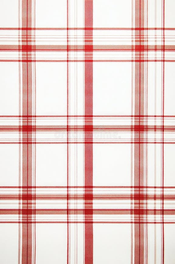 A Bold Red and White Plaid Pattern on a White Background, Ideal for Use ...