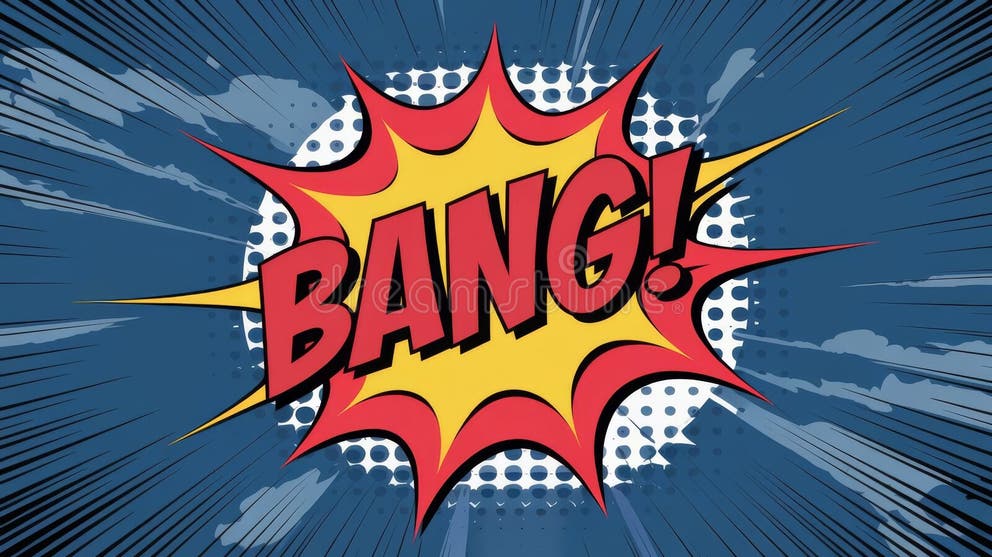 Bold Red and Yellow Explosion Frame in Comic Book Style for Dynamic ...