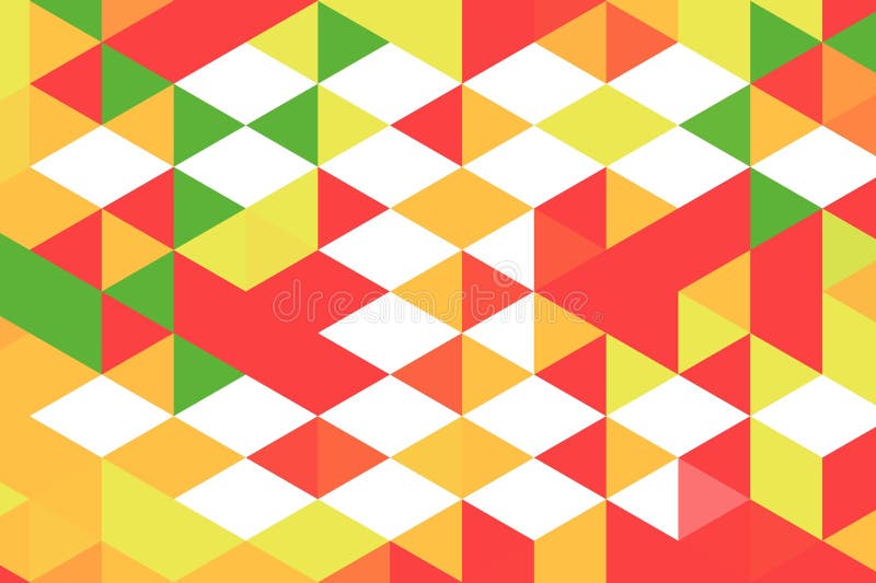Bold Red and Yellow Triangle Pixel Art with a Striking Geometric ...