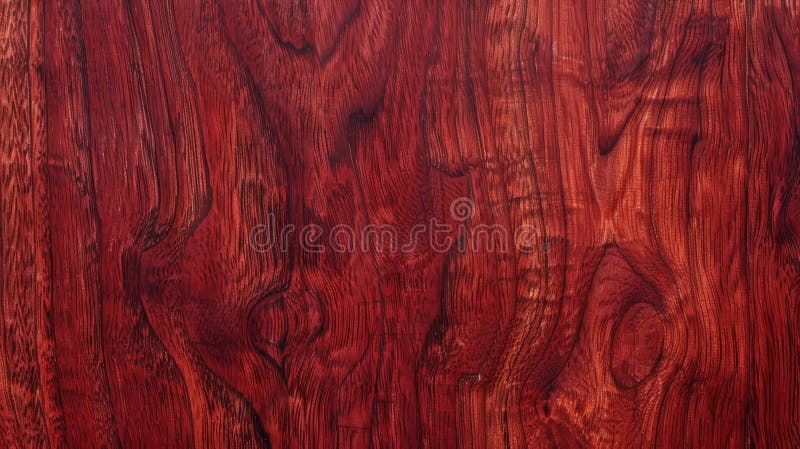 Bold Reddishbrown Grain in a Deep Glossy Cherry Wood Panel Stock Photo ...