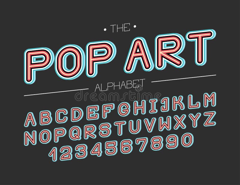 The Bold Retro Creative Font. Stock Vector - Illustration of text ...