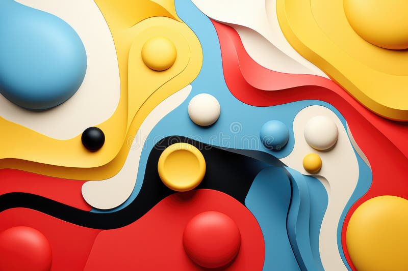 Bold Retro Revival Abstract Art with Bold Colors - Abstract Background ...