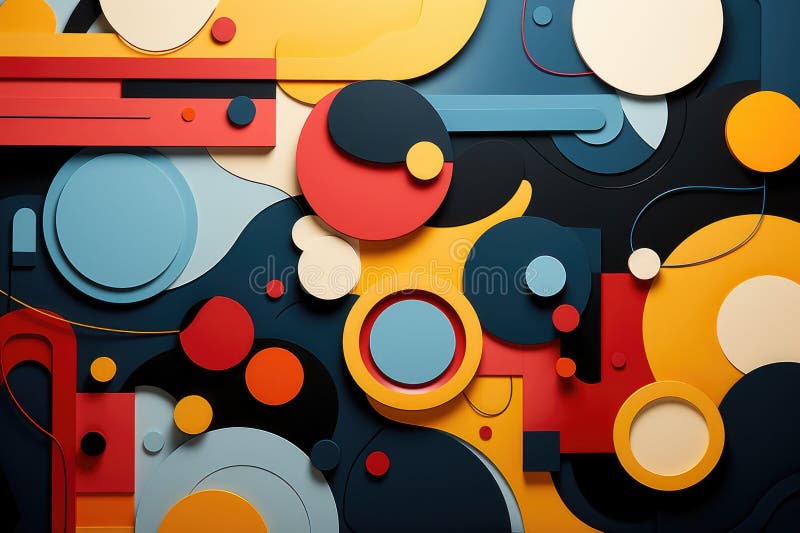 Bold Retro Revival Abstract Art with Bold Colors - Abstract Background ...