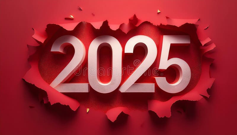 Bold 2025 Revealed through Minimalistic Torn Red Paper Effect ...