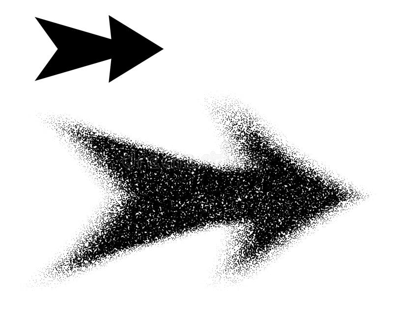 Bold Right Arrow with Dot Art Transition Stock Illustration ...