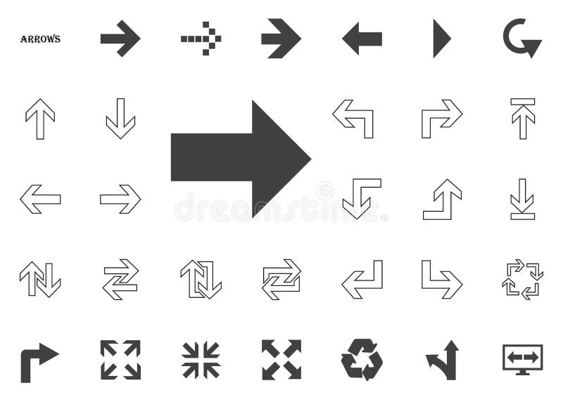 Bold Right Arrow Icon. Arrow Illustration Icons Set. Stock Illustration ...