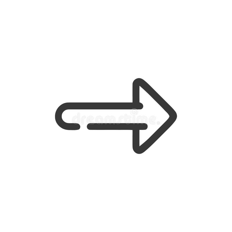 Bold Right Arrow Icon Simple Next Button Symbol Stock Vector ...
