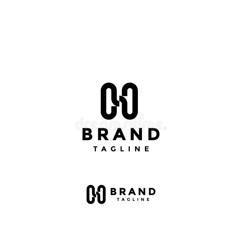 Bold Round Line Letter H Logo Design Stock Vector - Illustration of ...