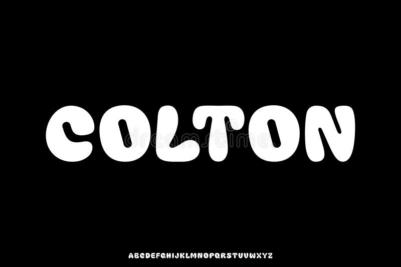 Bold Rounded Fun Alphabet Display Font Vector Illustration Stock Vector ...