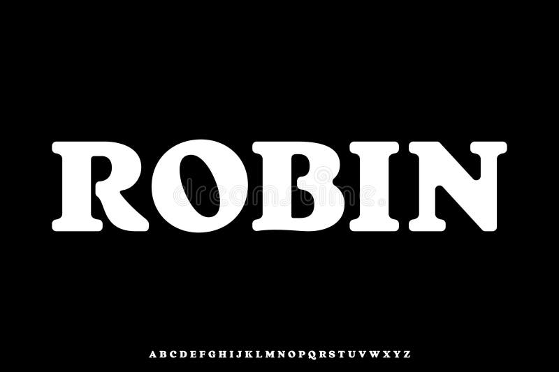 Bold and Rounded Retro Style Display Font Vector Stock Vector ...