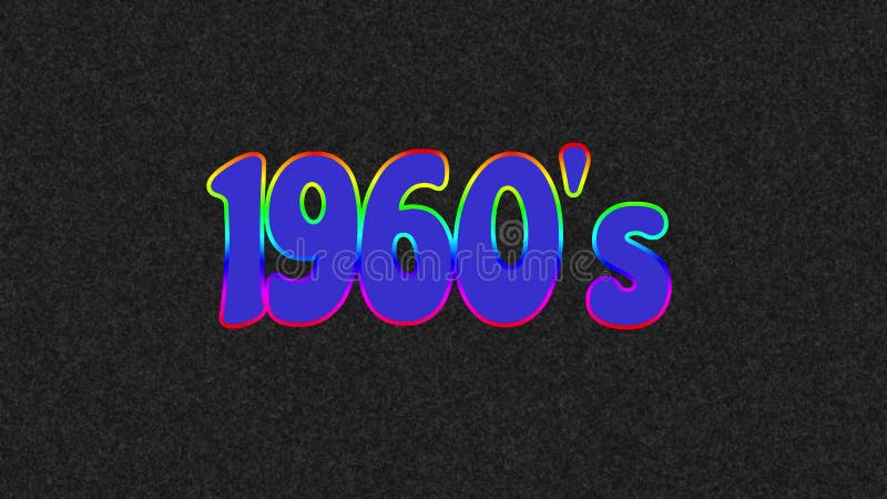 Large 1960s Text Font Type C Color Changing Border Blinking Interior on ...