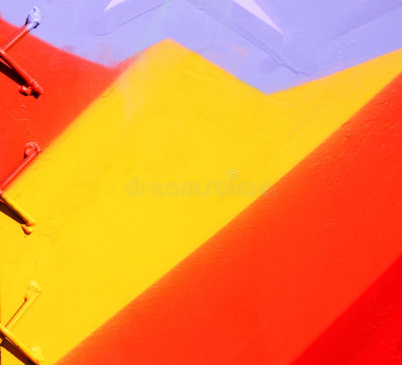 Bold and Saturated Patterns Painted Over Wall Stock Photo - Image of ...