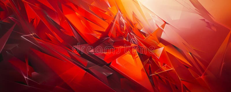 Bold Scarlet Abstract Backdrop with Sharp, Angular Shapes and Lines ...
