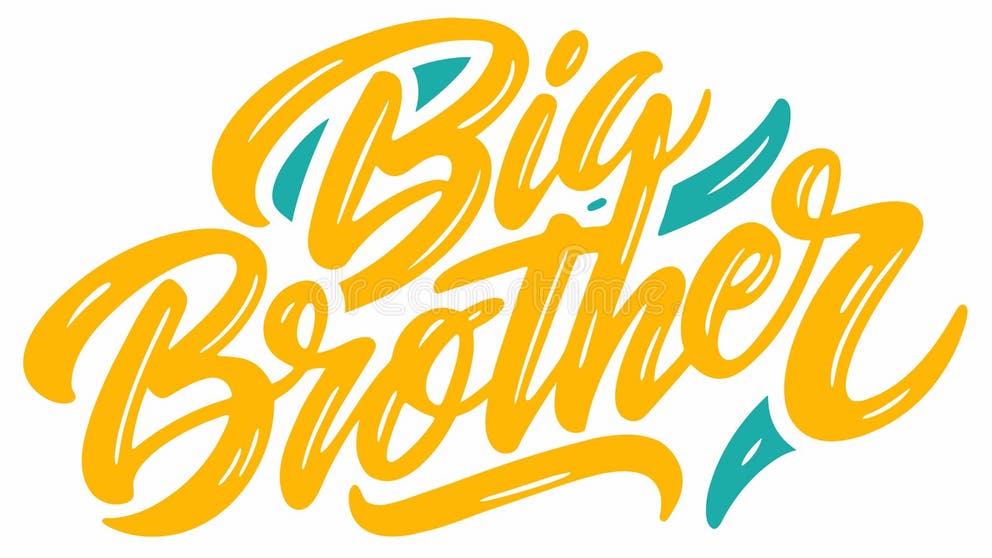 Bold Script in Yellow Spells Out "Big Brother Stock Photo ...