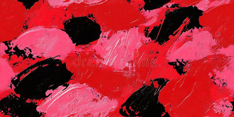 Bold Seamless Repeat Pattern with Vibrant Reds and Playful Brush ...