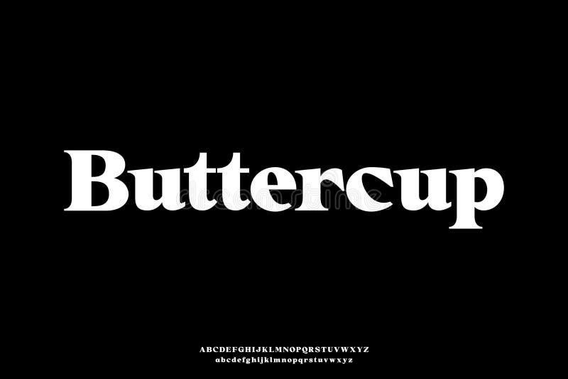 Bold Serif Alphabet Display Font Vector for Headline Design Stock ...