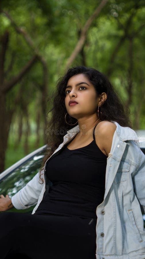 Bold model stock image. Image of figure, brunette, lingerie - 196687775