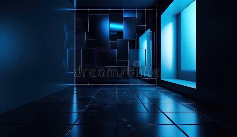 Bold Shadows on Dark Indigo Canvas: Perfect for Lighting Effects. Stock ...