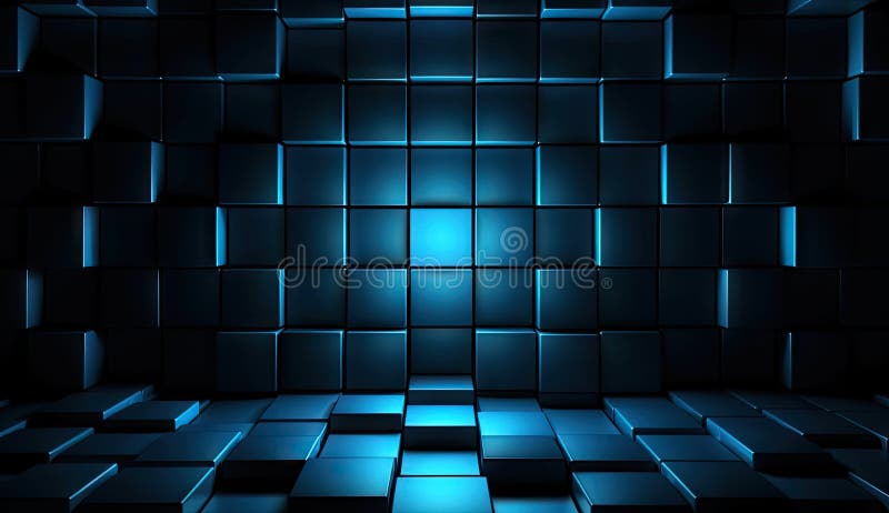 Bold Shadows on Light Blue Square Background in Dark Chiaroscuro Style ...