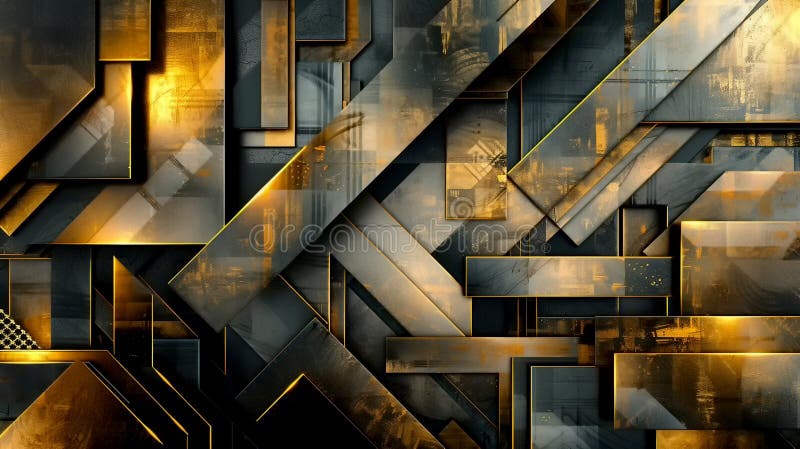 Bold Shapes and Sleek Lines Merge in a Captivating Blend of Gold and ... Bold Shapes and Sleek Lines Merge in a Captivating Blend of Gold and ...