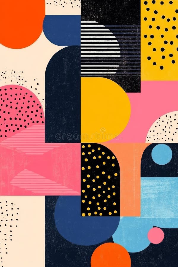 Bold Shapes and Vibrant Colors Characterize this Abstract Geometric Art ...