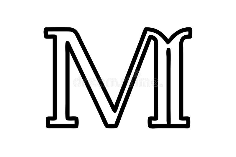 Bold and Shiny Chrome Letter M with Metallic Finish, Ideal for Modern ...