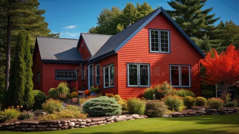 Bold siding on house stock illustration. Illustration of color - 336021541