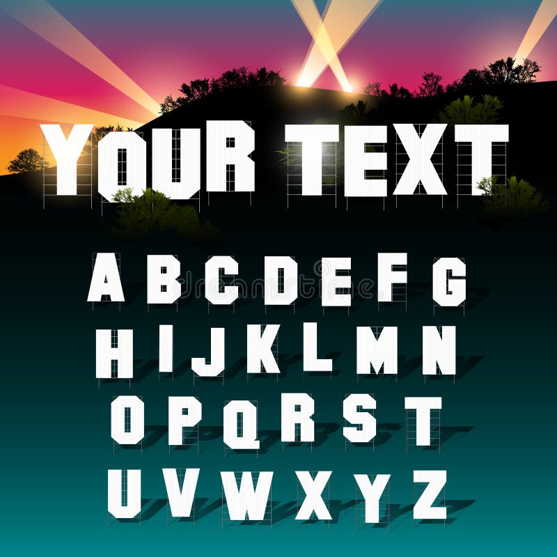 Bold Sign Alphabet With Shadow Stock Vector - Illustration of graphic ...