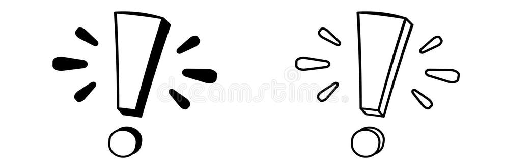Bold and Simple Exclamation Mark Designs Stock Vector - Illustration of ...