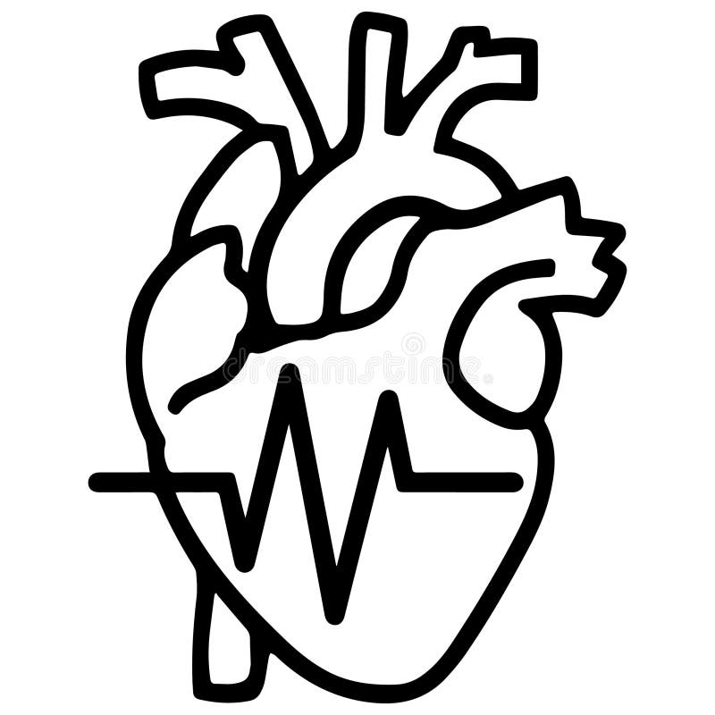 Bold and Simple Heart Silhouette Vector Stock Illustration ...