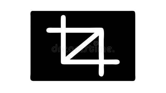 Solid Crop Tool Icon. Image Framing and Precise Editing Symbol, Vector ...