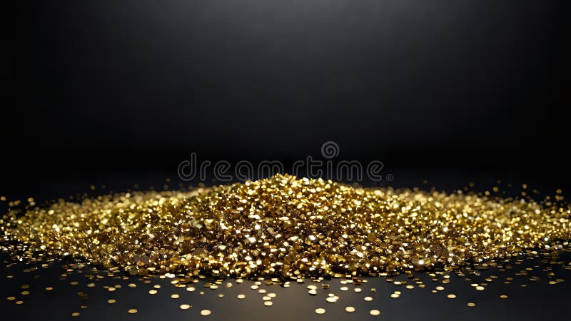 Bold and Sophisticated Gold Glitter on Dark Background Creating a ...