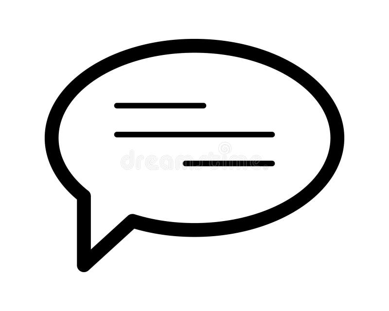 Bold Speech Bubble Icon with Text Lines. Perfect for Websites, Apps ...