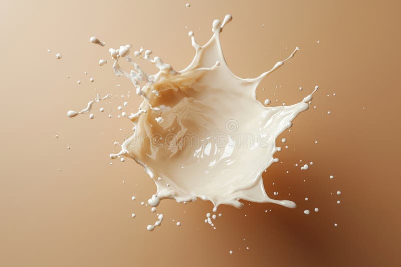 A Bold Splash of Luxurious Mocha Mousse Brown Fluid on a Smooth Surface ...