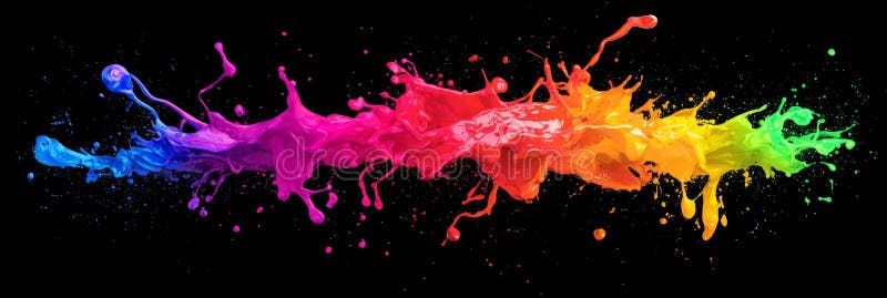 Bold Splashes of Neon Paint Spiraling Outward Stock Illustration ...